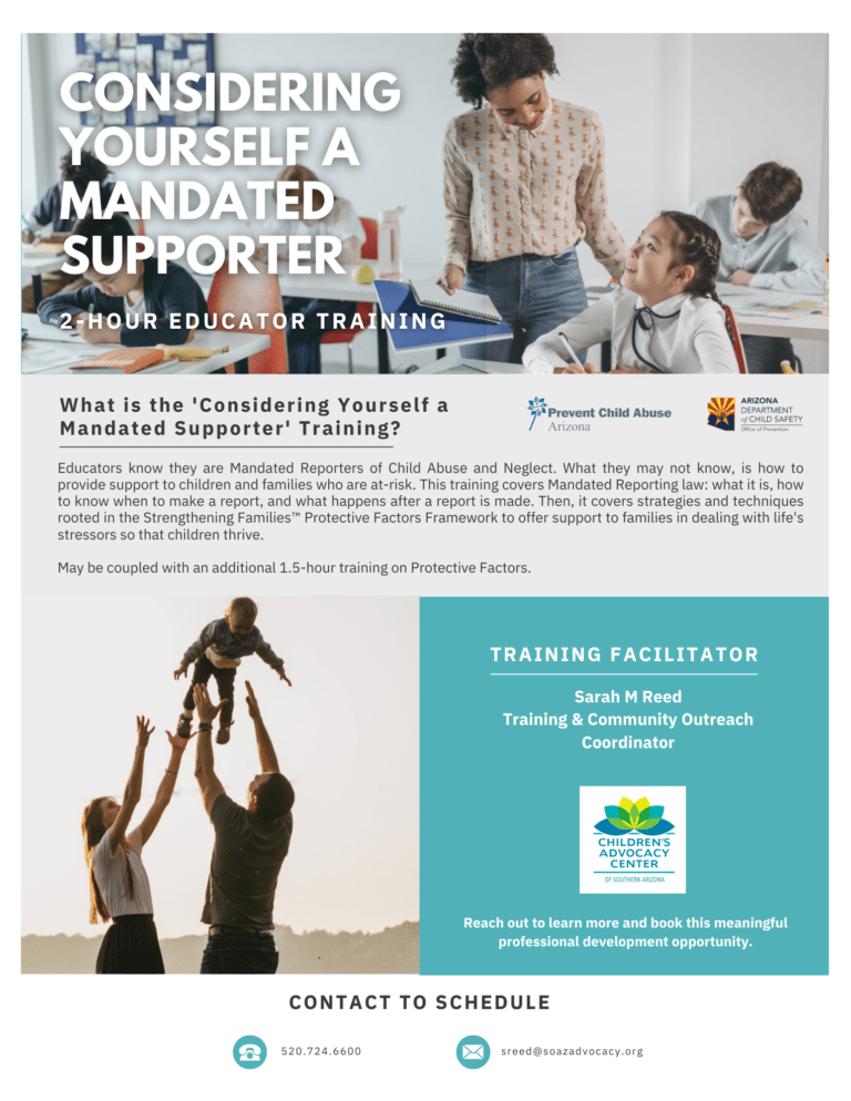 Training for Mandatory Reporters * Children's Advocacy Center of ...